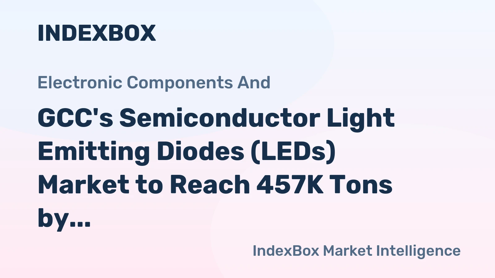 GCC's Semiconductor Light Emitting Diodes (LEDs) Market to Reach 457K Tons by 2035, Valued at $8B