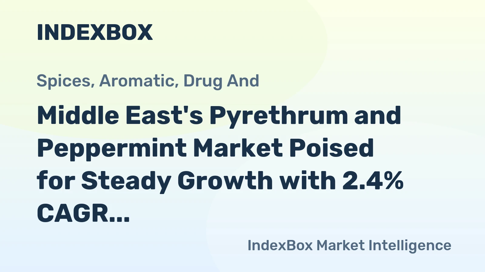 Middle East's Pyrethrum and Peppermint Market Poised for Steady Growth with 2.4% CAGR in Value