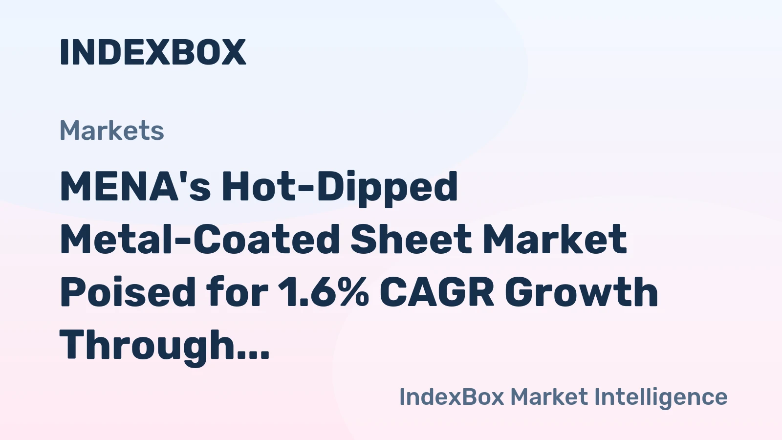 MENA's Hot-Dipped Metal-Coated Sheet Market Poised for 1.6% CAGR Growth Through 2035
