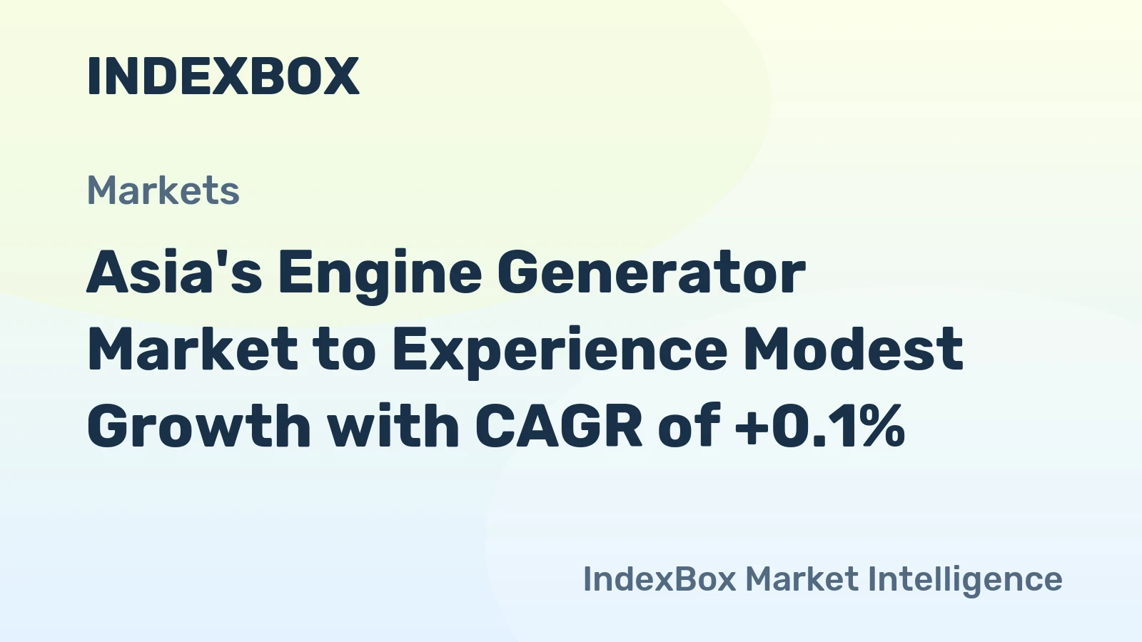 Asia's Engine Generator Market to Experience Modest Growth with CAGR of +0.1%