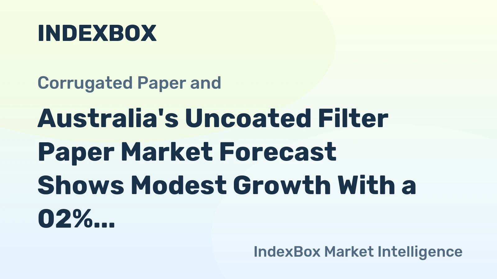 Australia's Uncoated Filter Paper Market Forecast Shows Modest Growth With a 02% Volume CAGR Through 2035