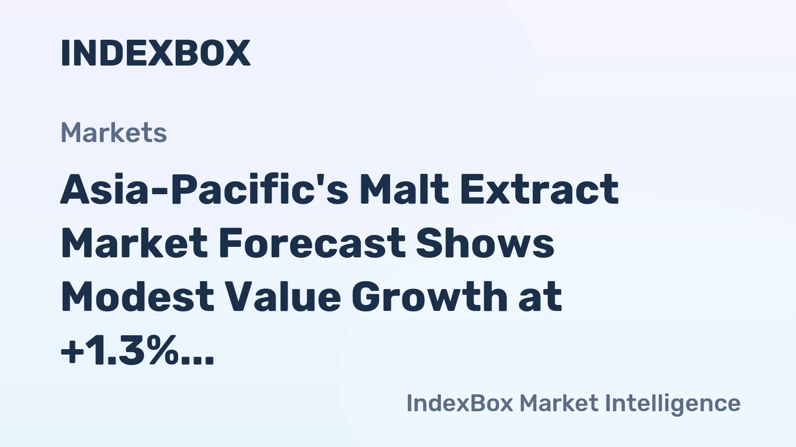 Asia-Pacific's Malt Extract Market Forecast Shows Modest Value Growth at +1.3% CAGR Through 2035
