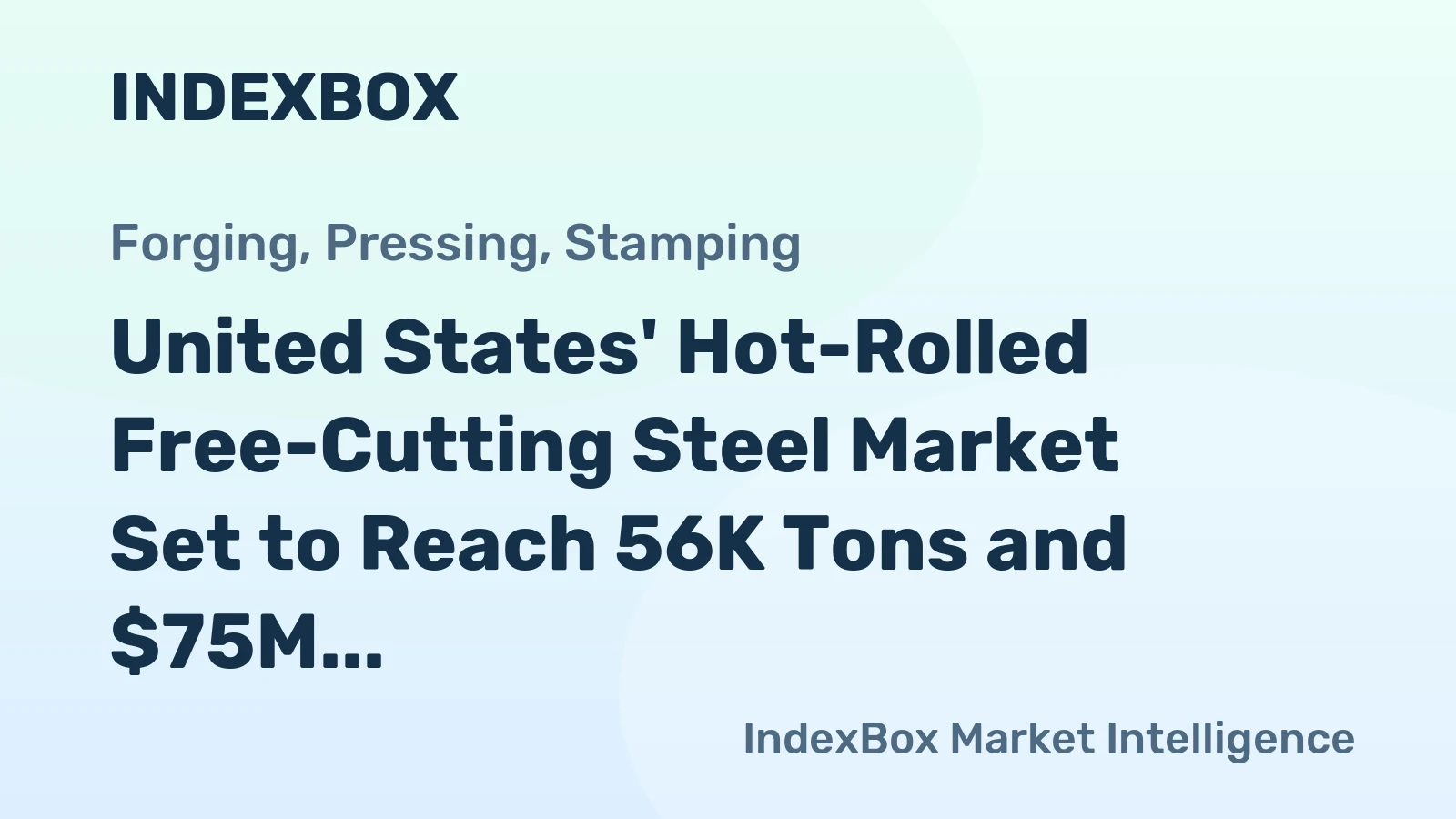 United States' Hot-Rolled Free-Cutting Steel Market Set to Reach 56K Tons and $75M