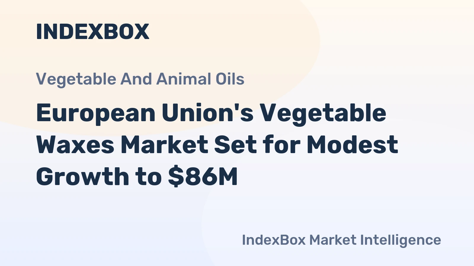 European Union's Vegetable Waxes Market Set for Modest Growth to $86M