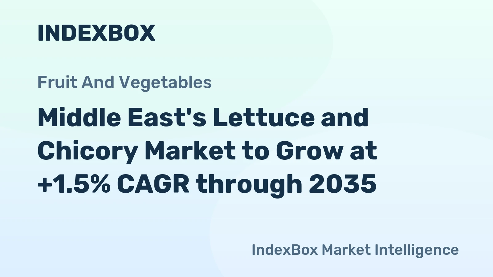Middle East's Lettuce and Chicory Market to Grow at +1.5% CAGR through 2035