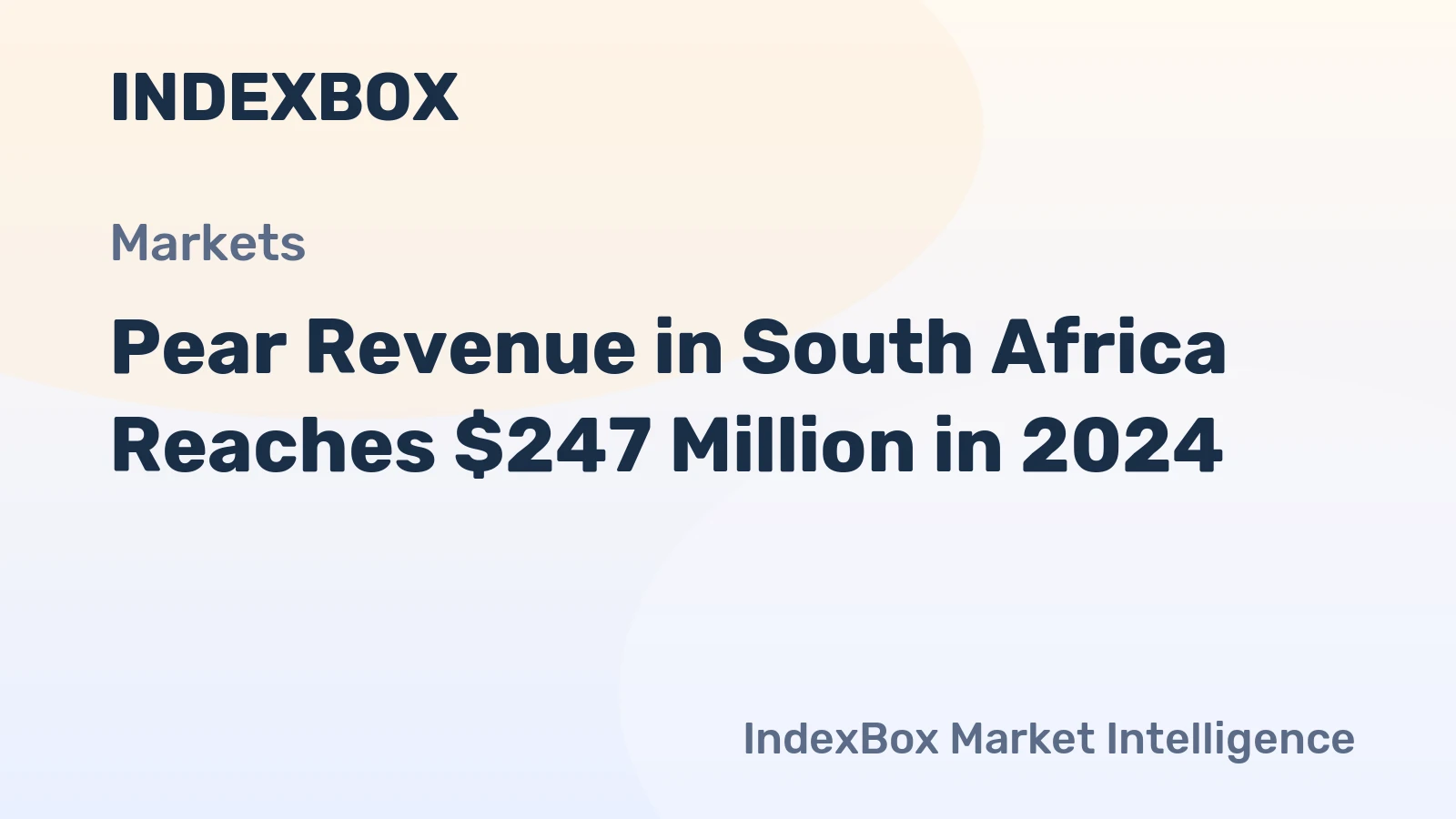 Pear Revenue in South Africa Reaches $247 Million in 2024
