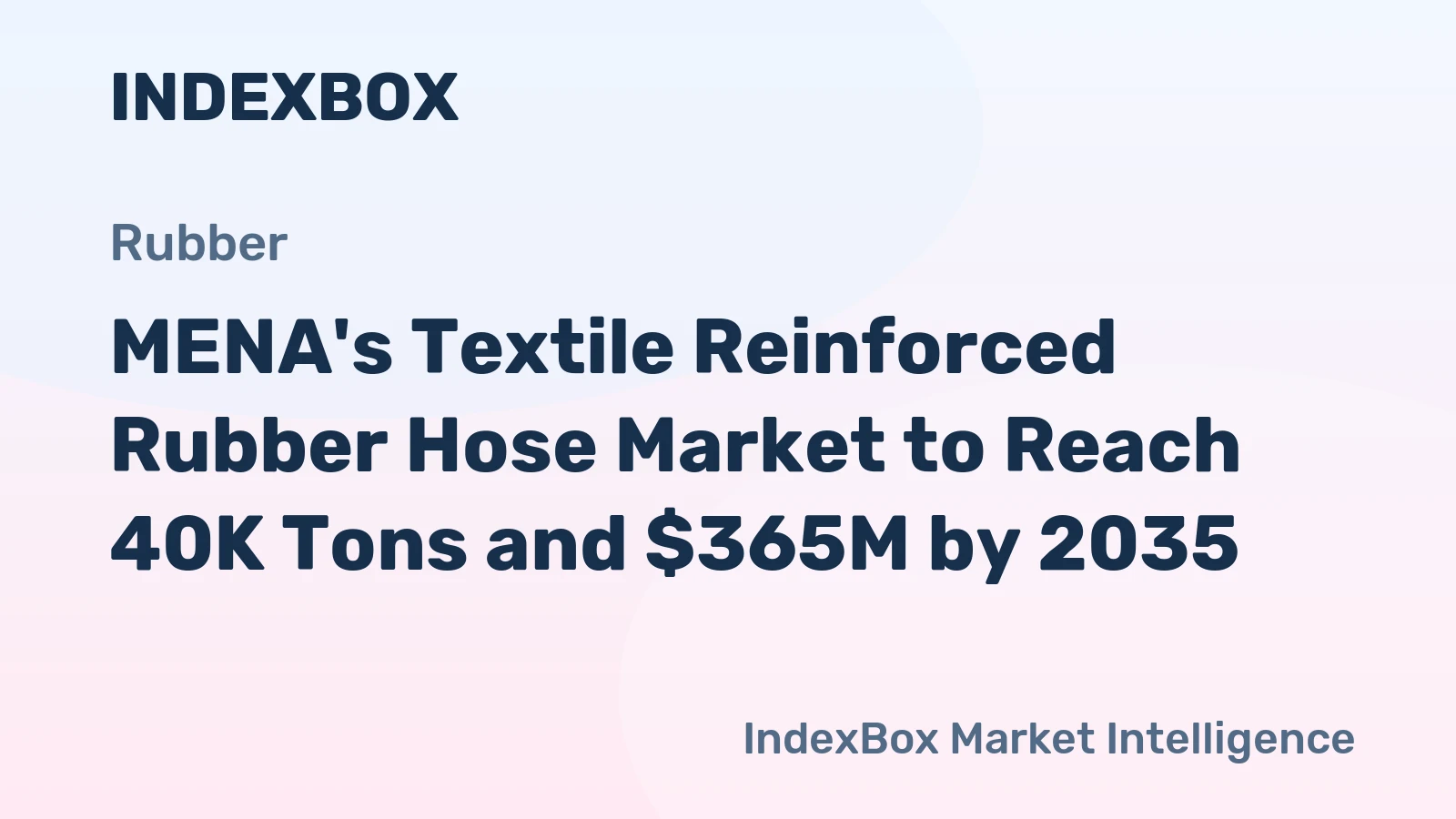 MENA's Textile Reinforced Rubber Hose Market to Reach 40K Tons and $365M by 2035