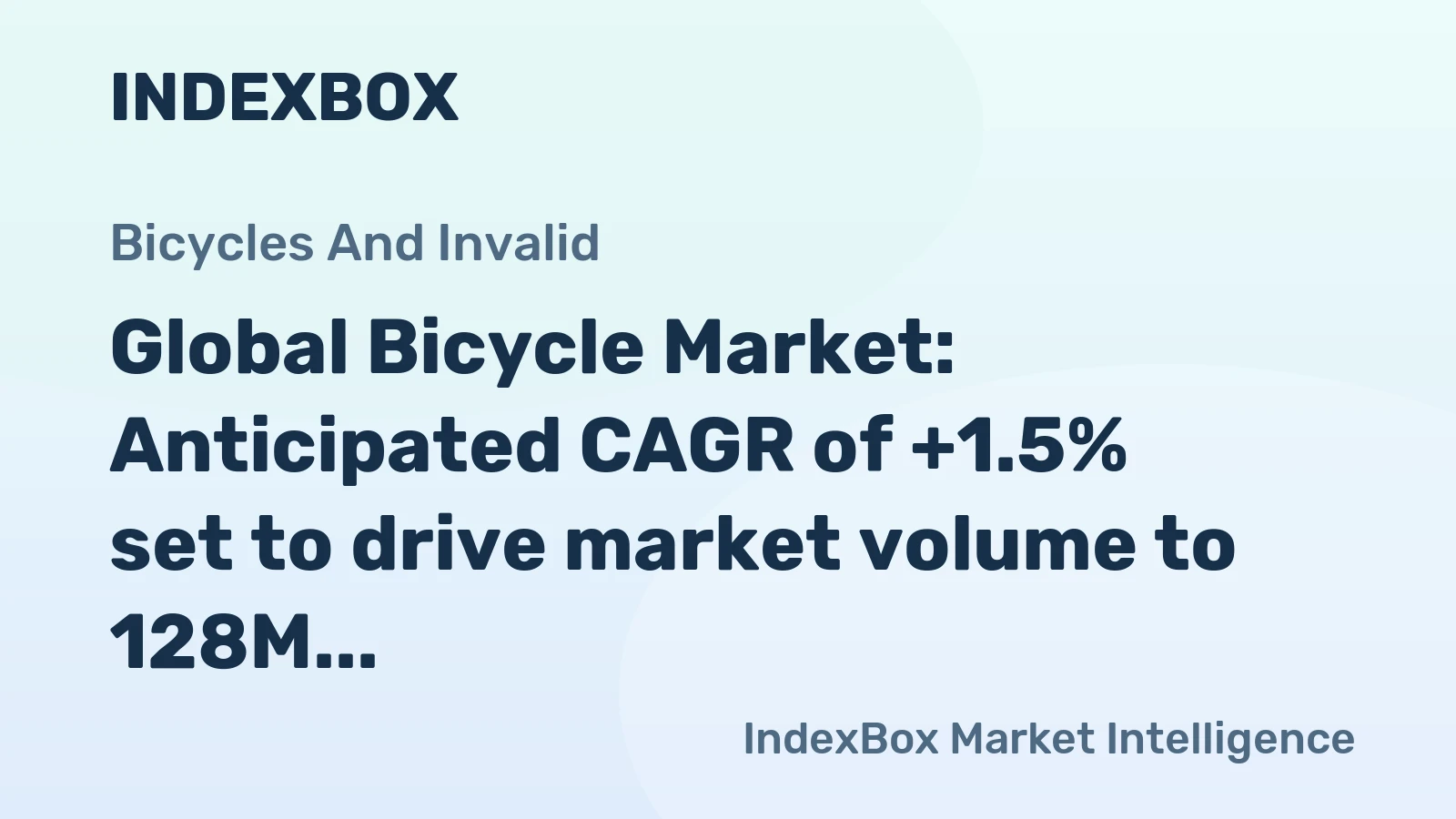 Global Bicycle Market: Anticipated CAGR of +1.5% set to drive market volume to 128M units by 2035
