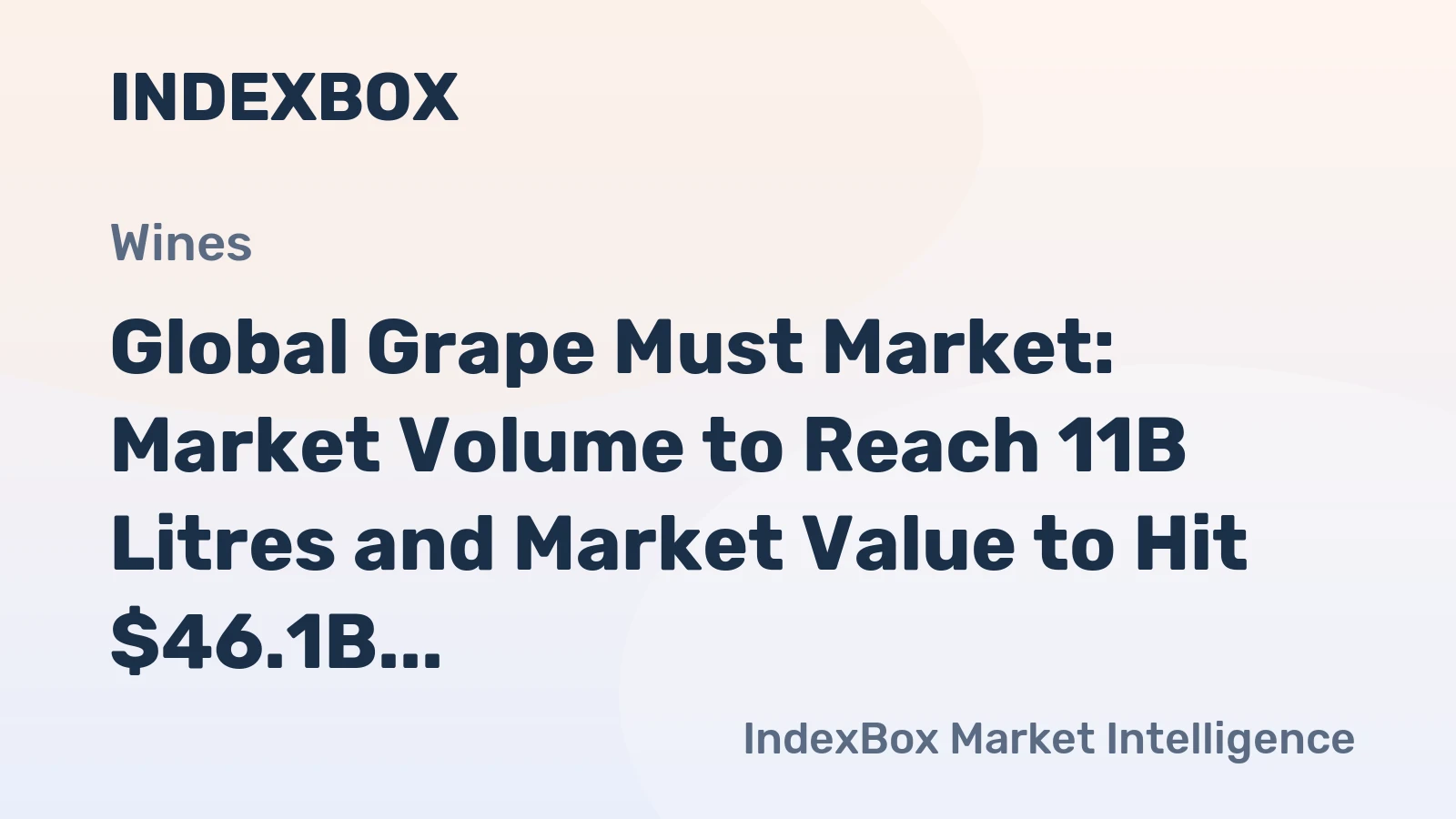 Global Grape Must Market: Market Volume to Reach 11B Litres and Market Value to Hit $46.1B by 2035