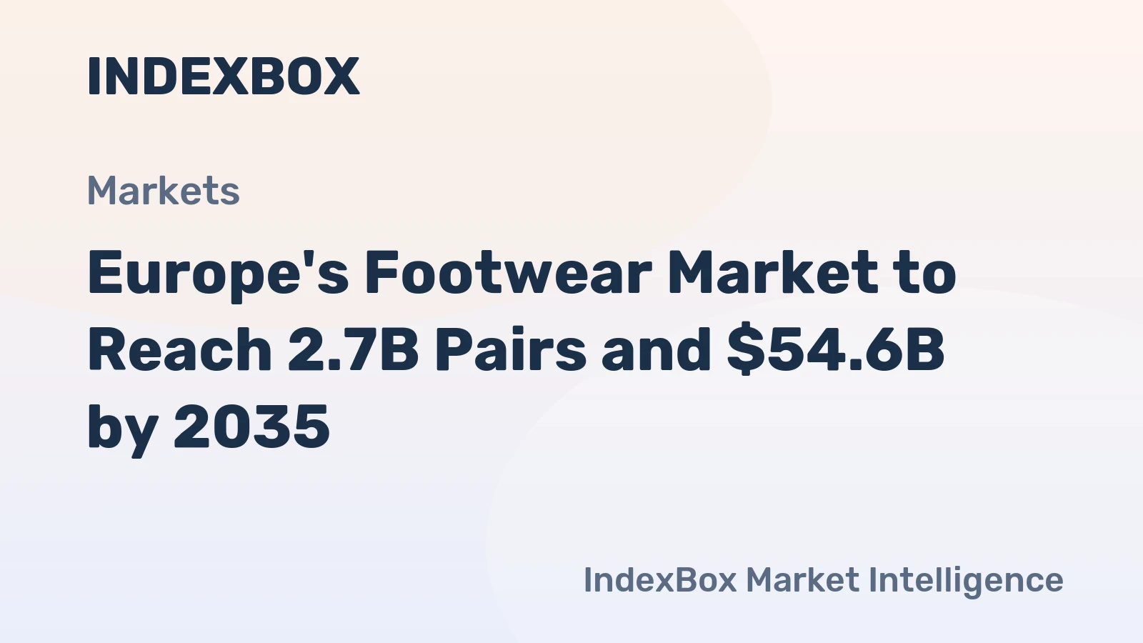 Europe's Footwear Market to Reach 2.7B Pairs and $54.6B by 2035