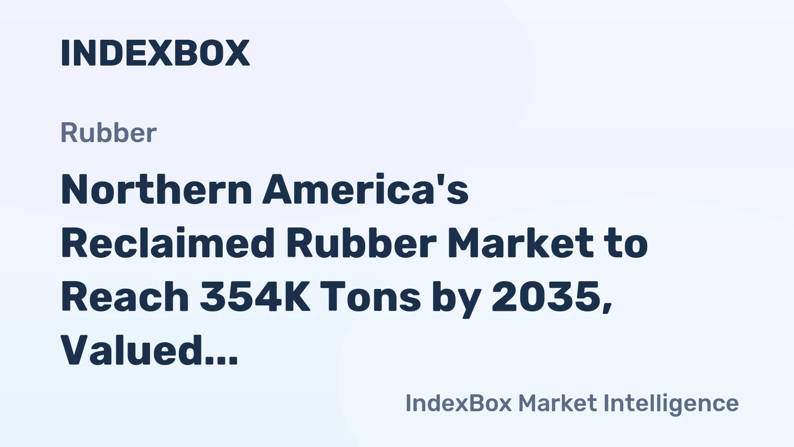 Northern America's Reclaimed Rubber Market to Reach 354K Tons by 2035, Valued at $283M