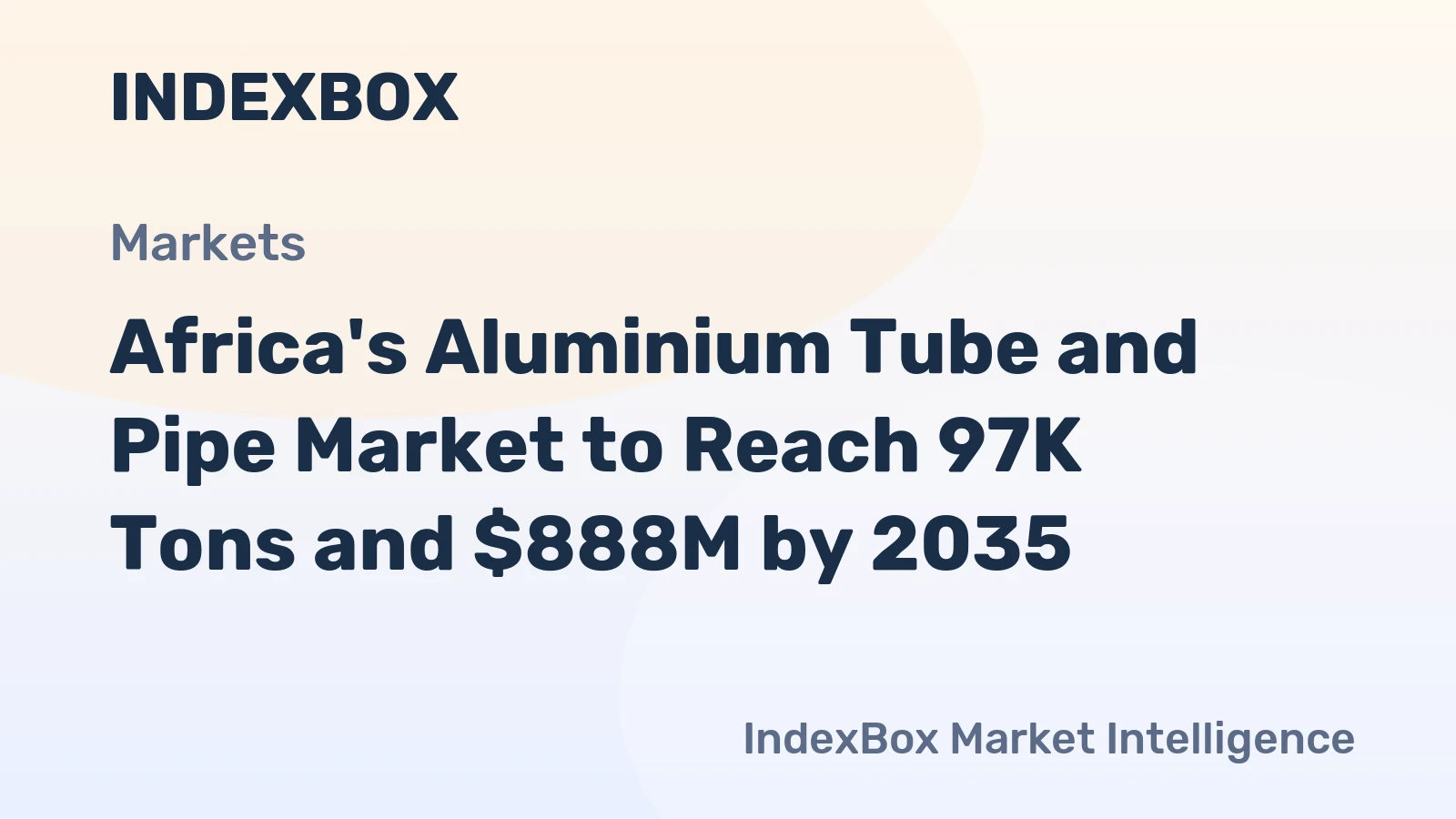 Africa's Aluminium Tube and Pipe Market to Reach 97K Tons and $888M by 2035