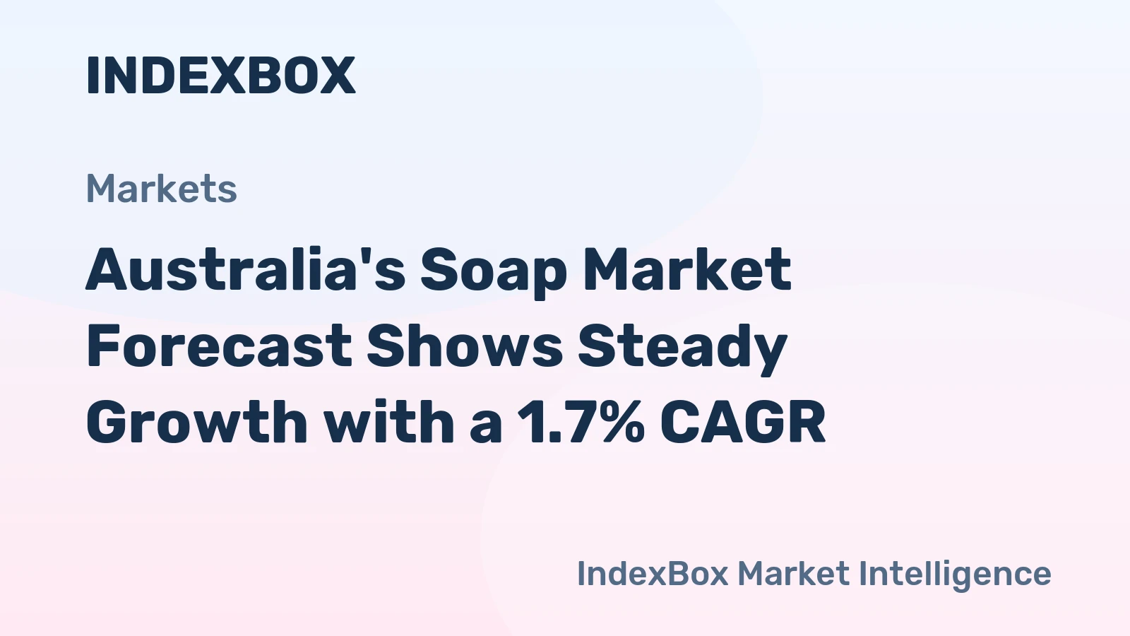Australia's Soap Market Forecast Shows Steady Growth with a 1.7% CAGR