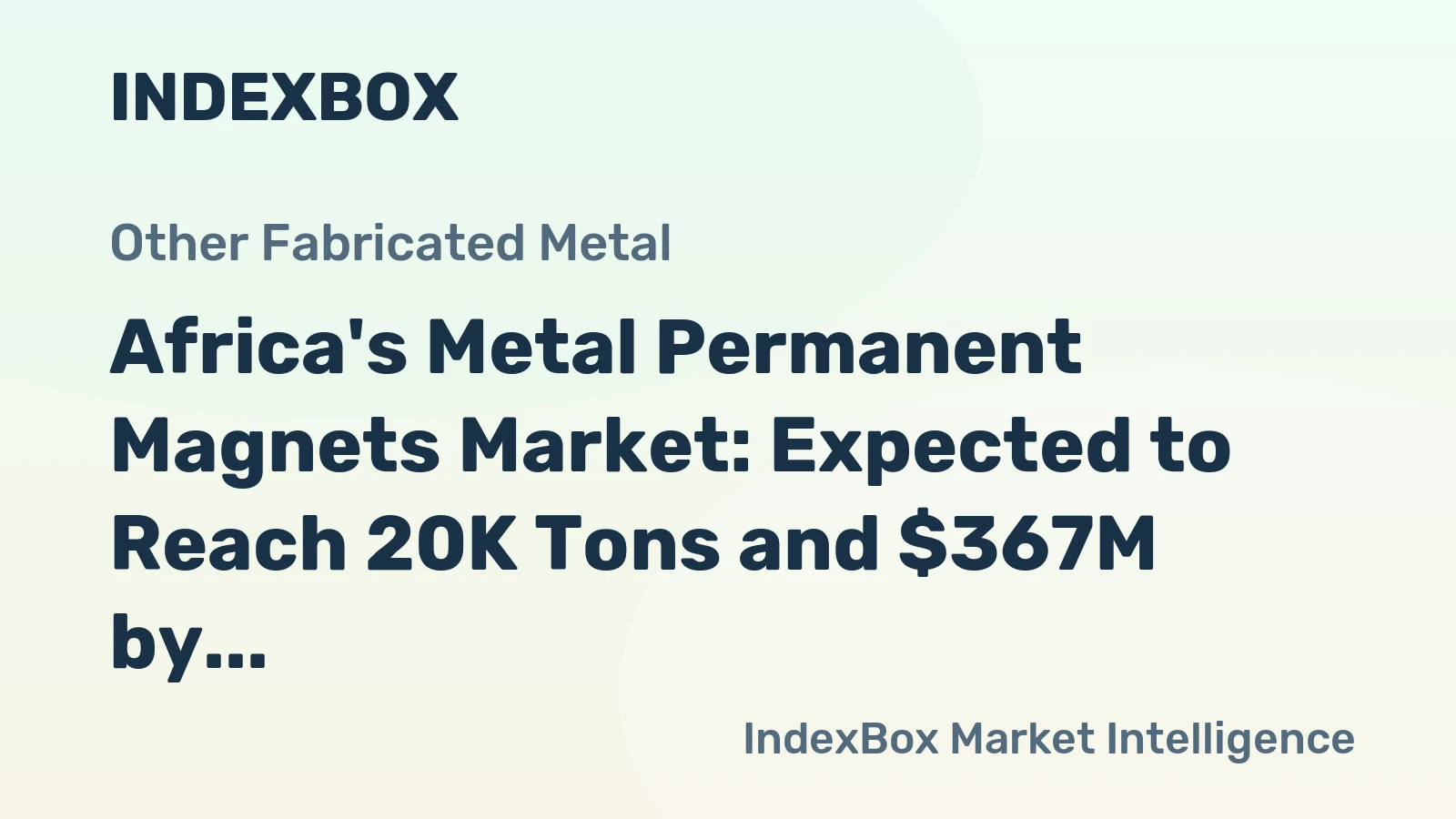 Africa's Metal Permanent Magnets Market: Expected to Reach 20K Tons and $367M by 2035