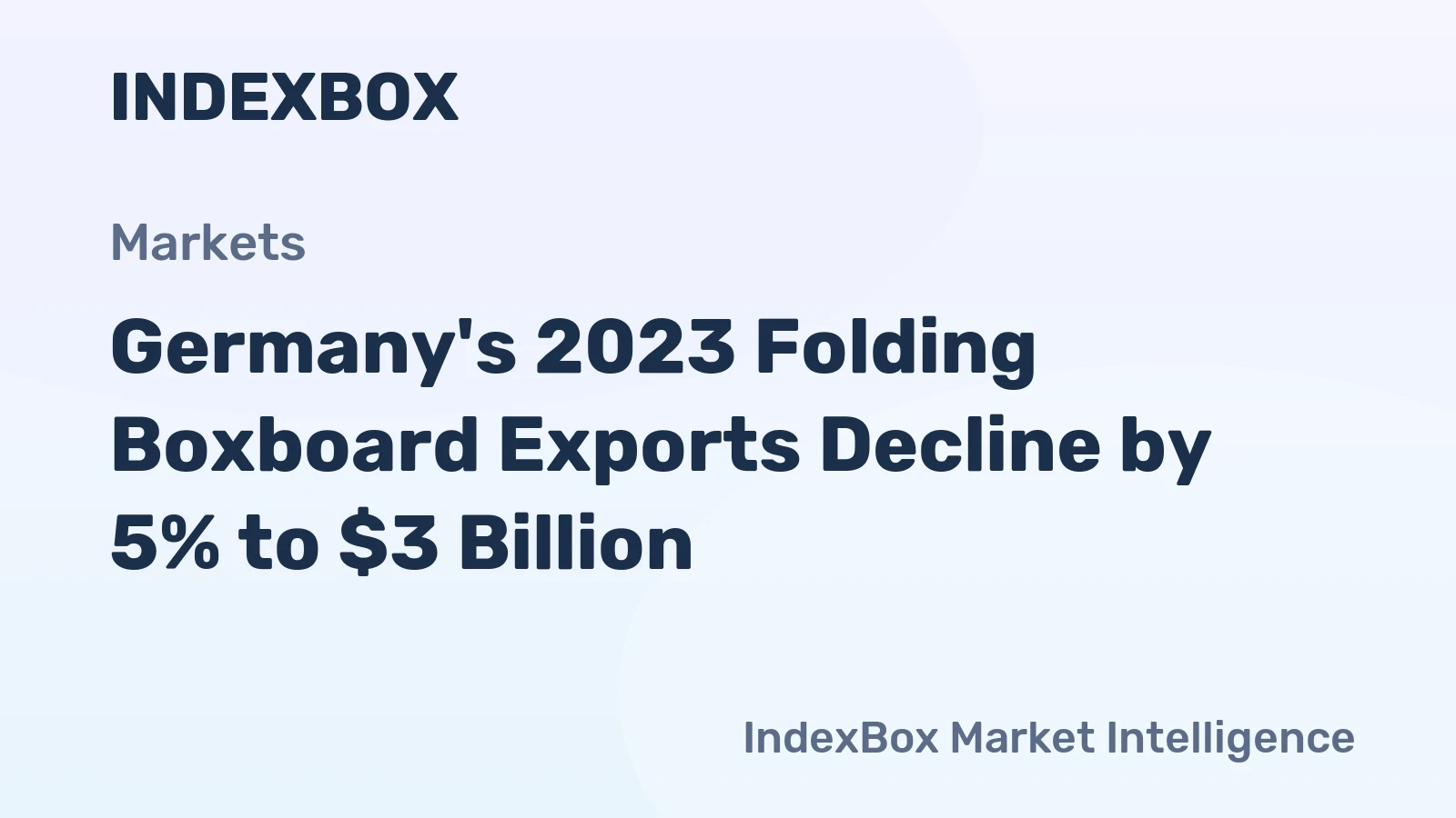 Germany's 2023 Folding Boxboard Exports Decline by 5% to $3 Billion