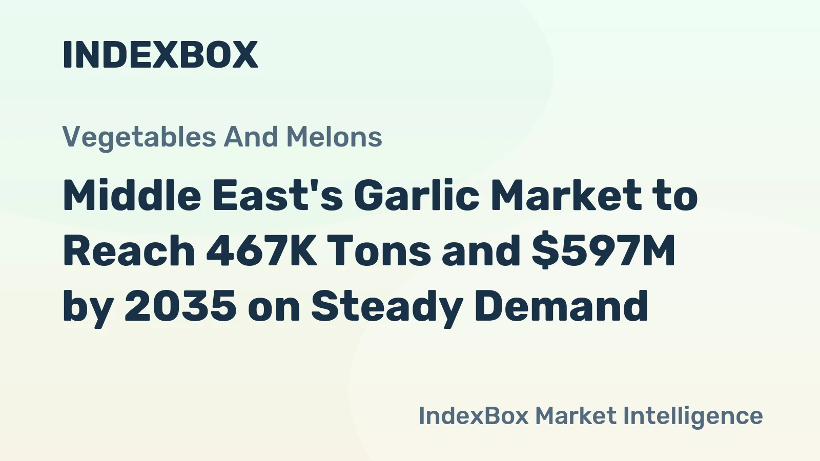 Middle East's Garlic Market to Reach 467K Tons and $597M by 2035 on Steady Demand