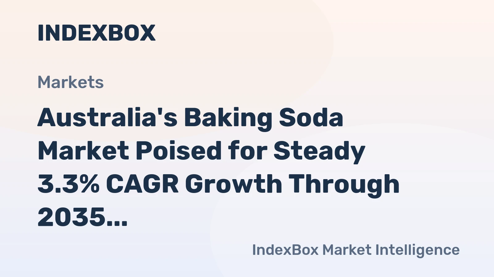 Australia's Baking Soda Market Poised for Steady 3.3% CAGR Growth Through 2035