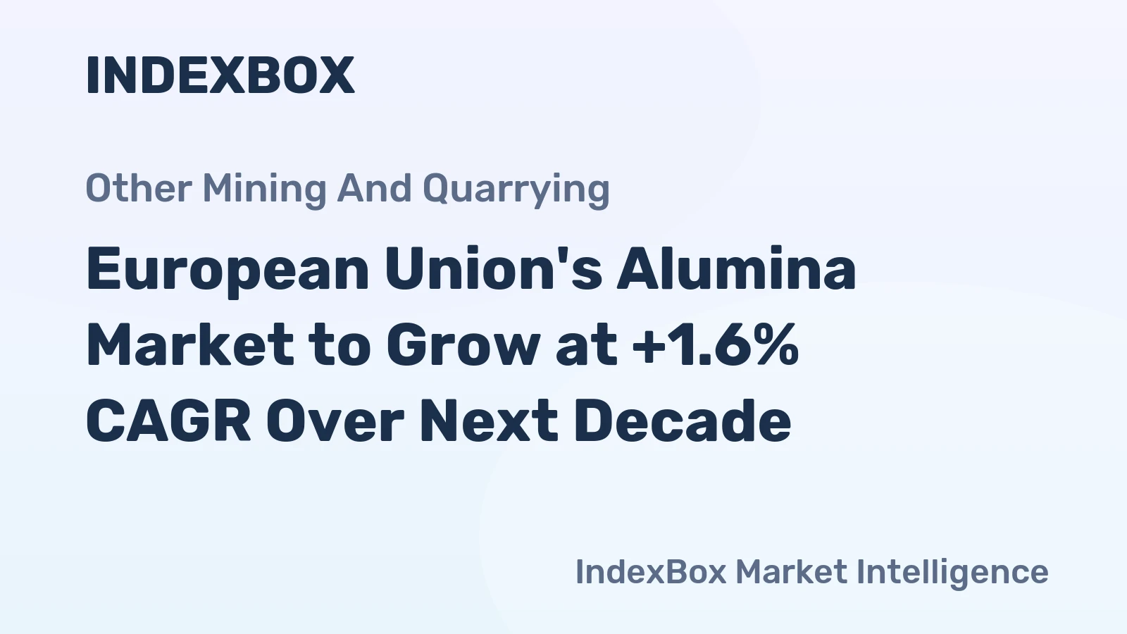 European Union's Alumina Market to Grow at +1.6% CAGR Over Next Decade