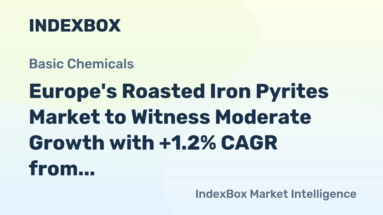 Europe's Roasted Iron Pyrites Market to Witness Moderate Growth with +1.2% CAGR from 2024 to 2035