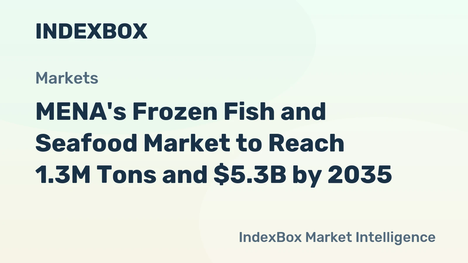 MENA's Frozen Fish and Seafood Market to Reach 1.3M Tons and $5.3B by 2035