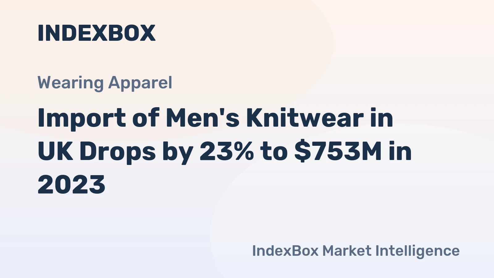Import of Men's Knitwear in UK Drops by 23% to $753M in 2023