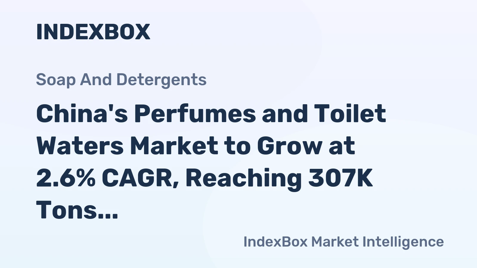 China's Perfumes and Toilet Waters Market to Grow at 2.6% CAGR, Reaching 307K Tons by 2035