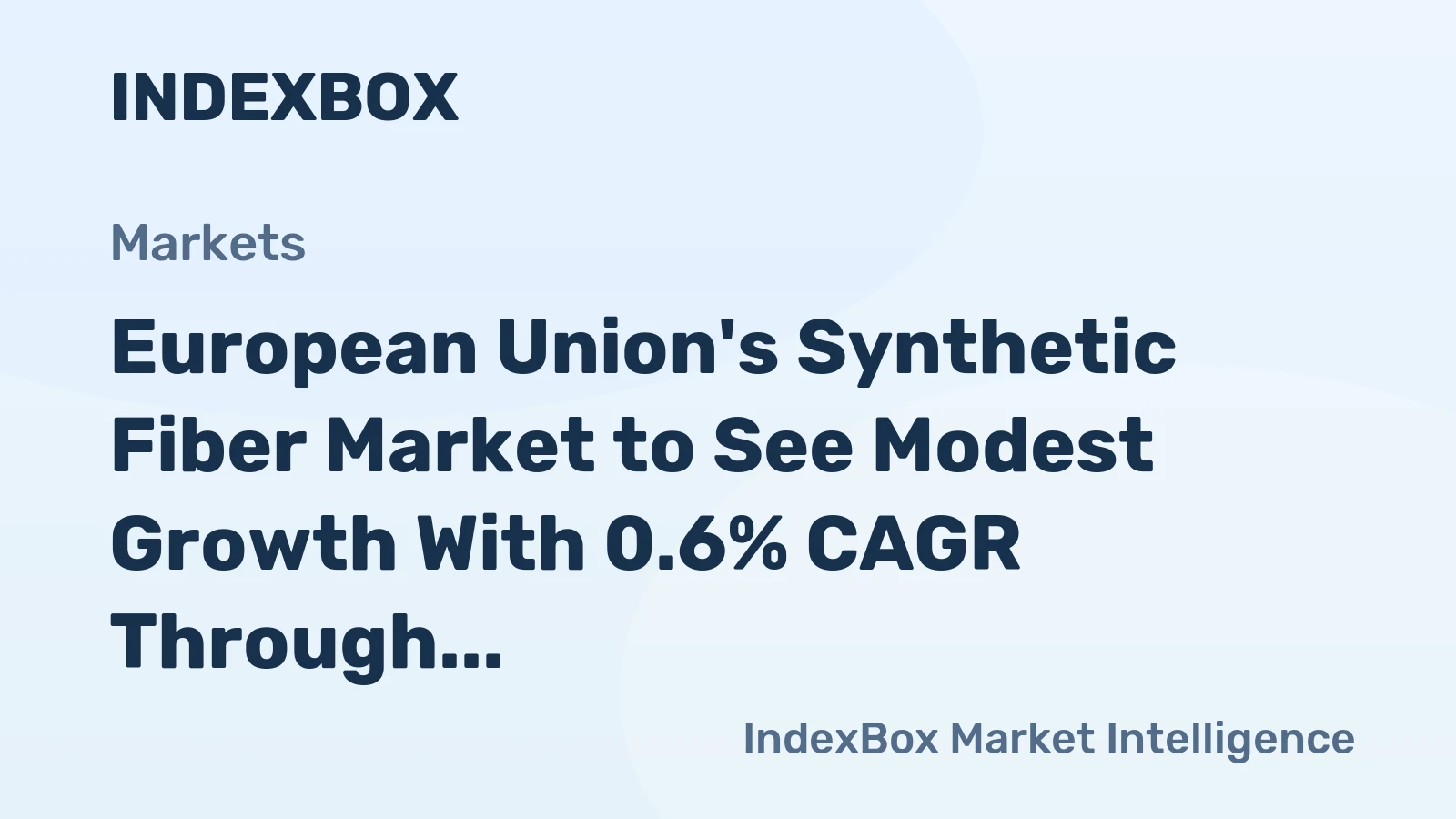 European Union's Synthetic Fiber Market to See Modest Growth With 0.6% CAGR Through 2035