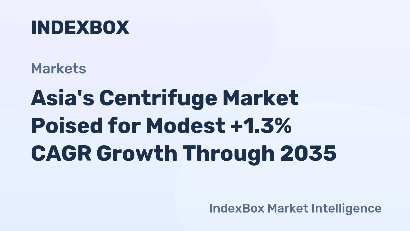 Asia's Centrifuge Market Poised for Modest +1.3% CAGR Growth Through 2035