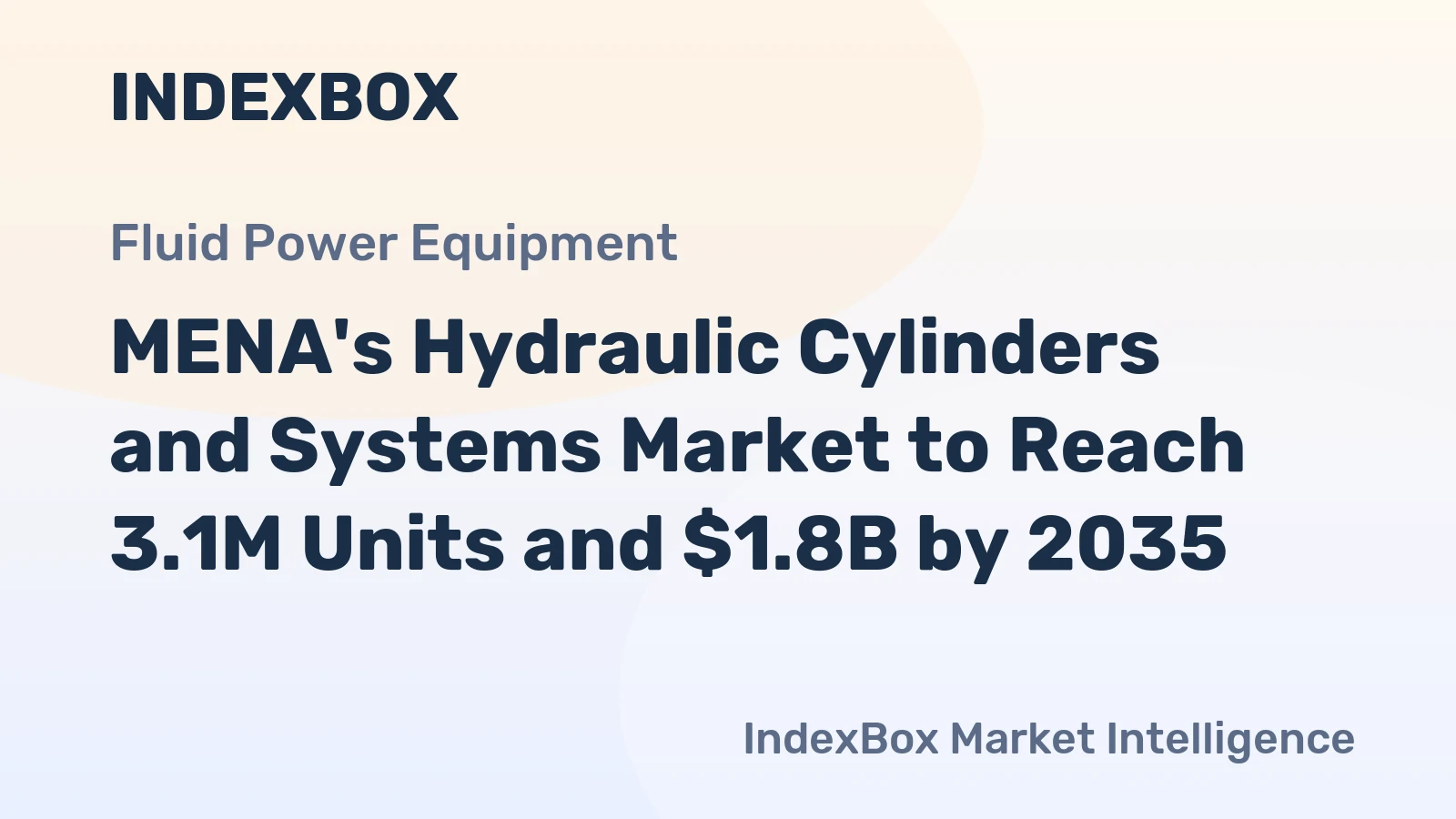 MENA's Hydraulic Cylinders and Systems Market to Reach 3.1M Units and $1.8B by 2035