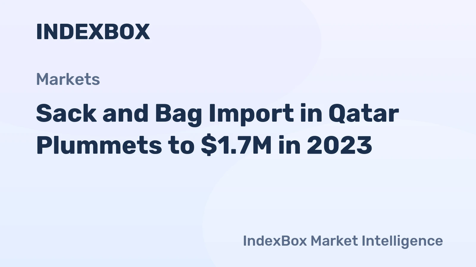 Sack and Bag Import in Qatar Plummets to $1.7M in 2023