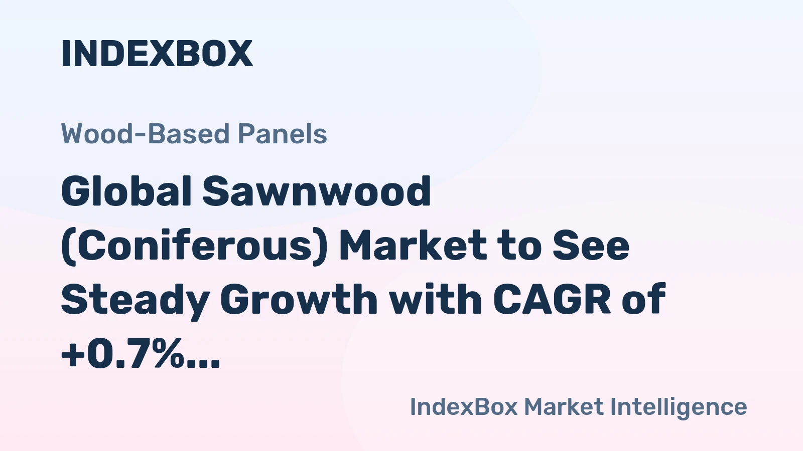 Global Sawnwood (Coniferous) Market to See Steady Growth with CAGR of +0.7% from 2024 to 2035