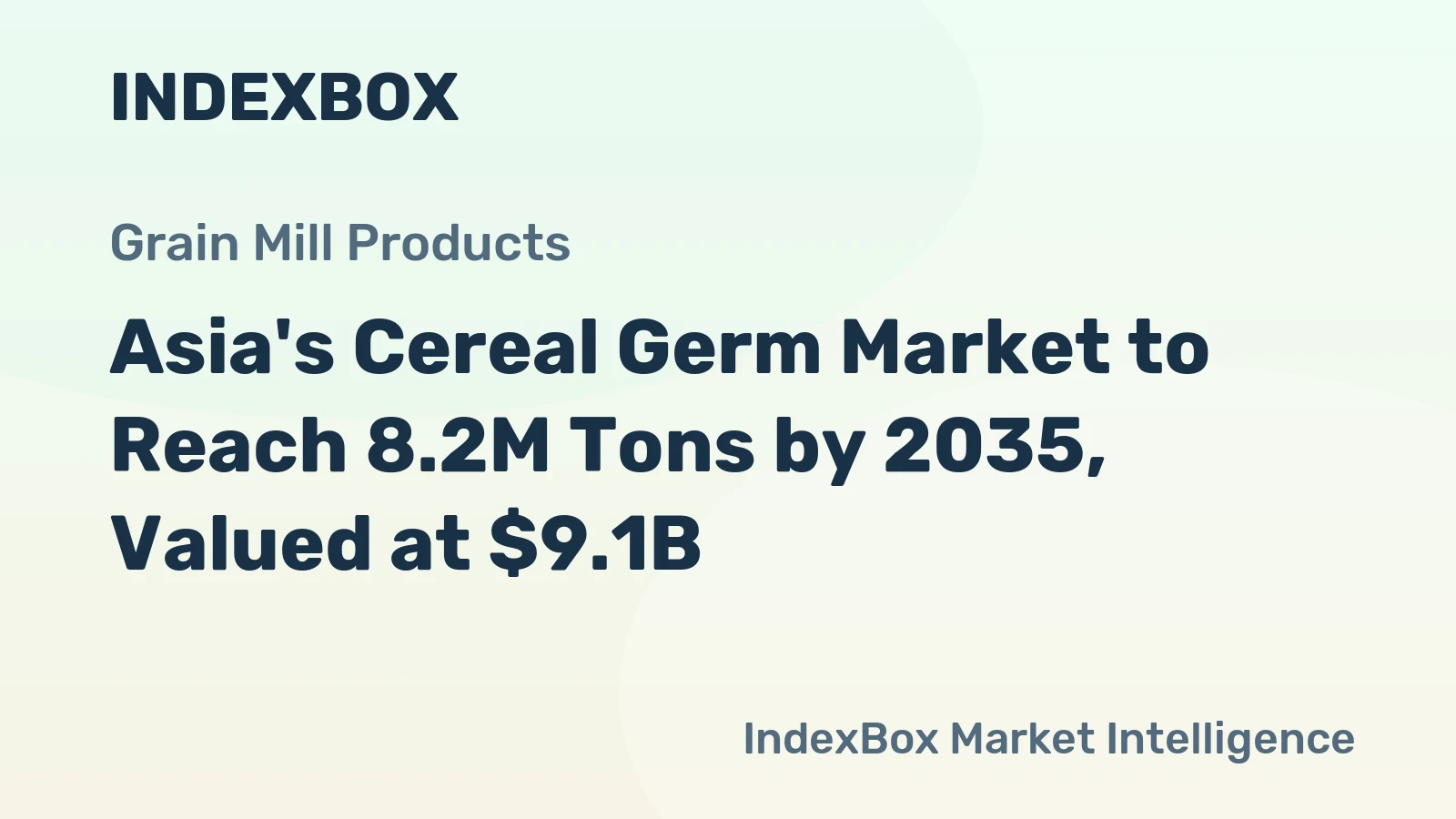 Asia's Cereal Germ Market to Reach 8.2M Tons by 2035, Valued at $9.1B