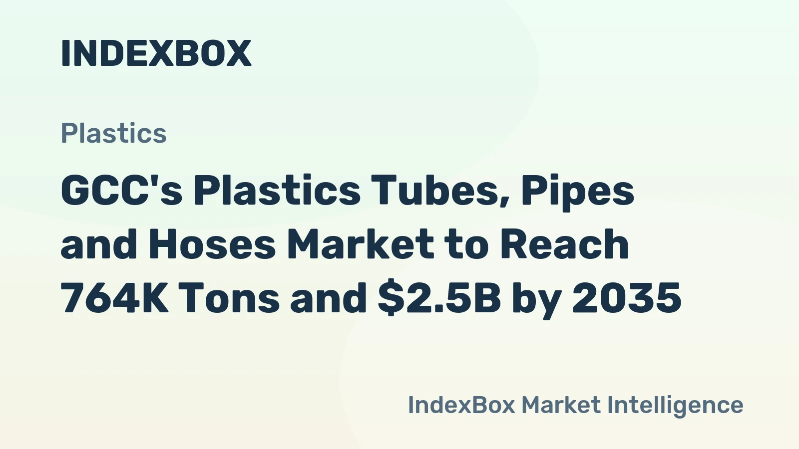 GCC's Plastics Tubes, Pipes and Hoses Market to Reach 764K Tons and $2.5B by 2035