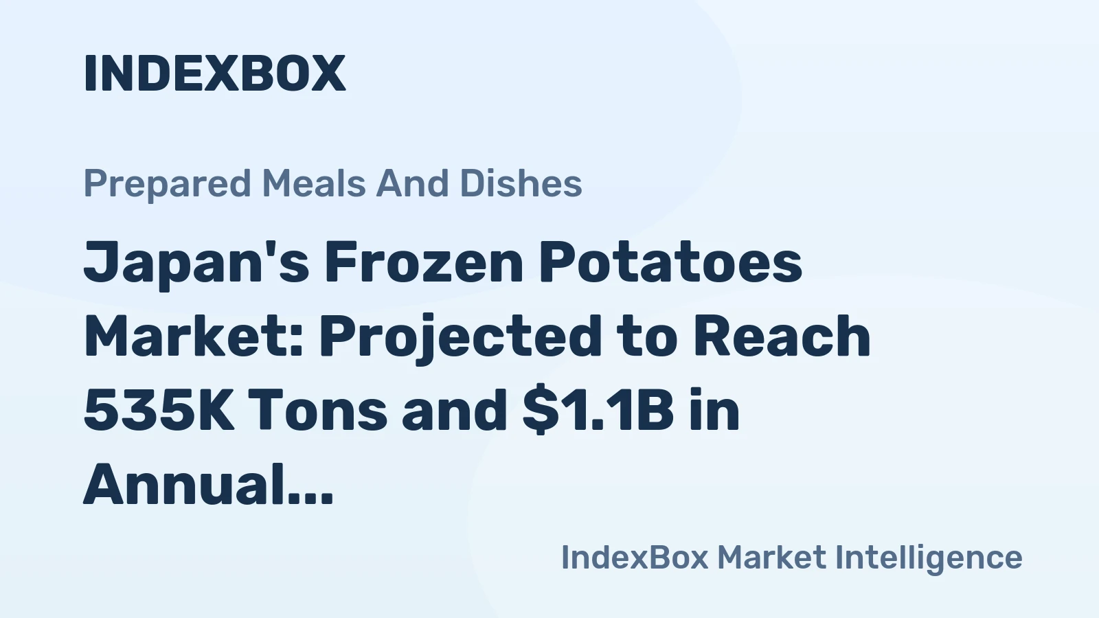 Japan's Frozen Potatoes Market: Projected to Reach 535K Tons and $1.1B in Annual Consumption by 2035