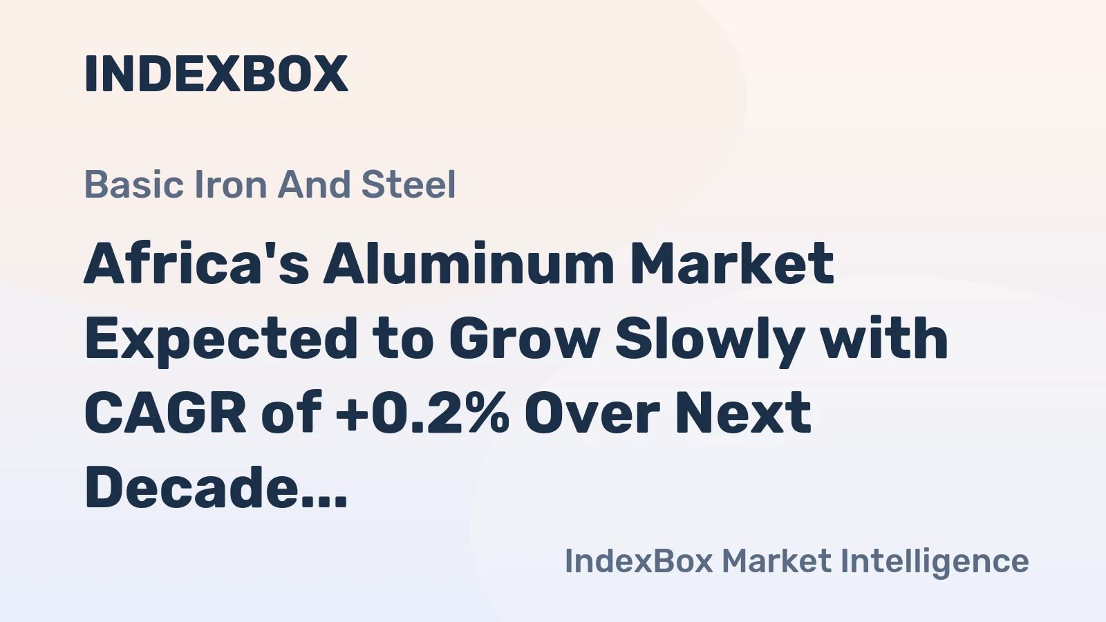 Africa's Aluminum Market Expected to Grow Slowly with CAGR of +0.2% Over Next Decade
