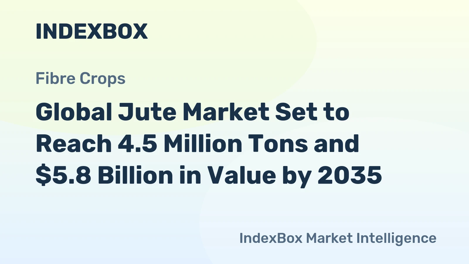 Global Jute Market Set to Reach 4.5 Million Tons and $5.8 Billion in Value by 2035