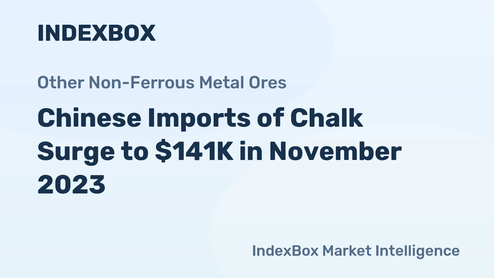 Chinese Imports of Chalk Surge to $141K in November 2023