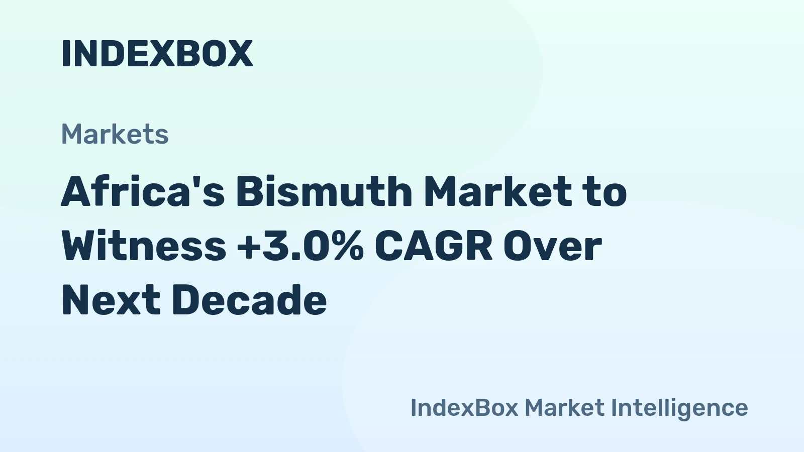 Africa's Bismuth Market to Witness +3.0% CAGR Over Next Decade