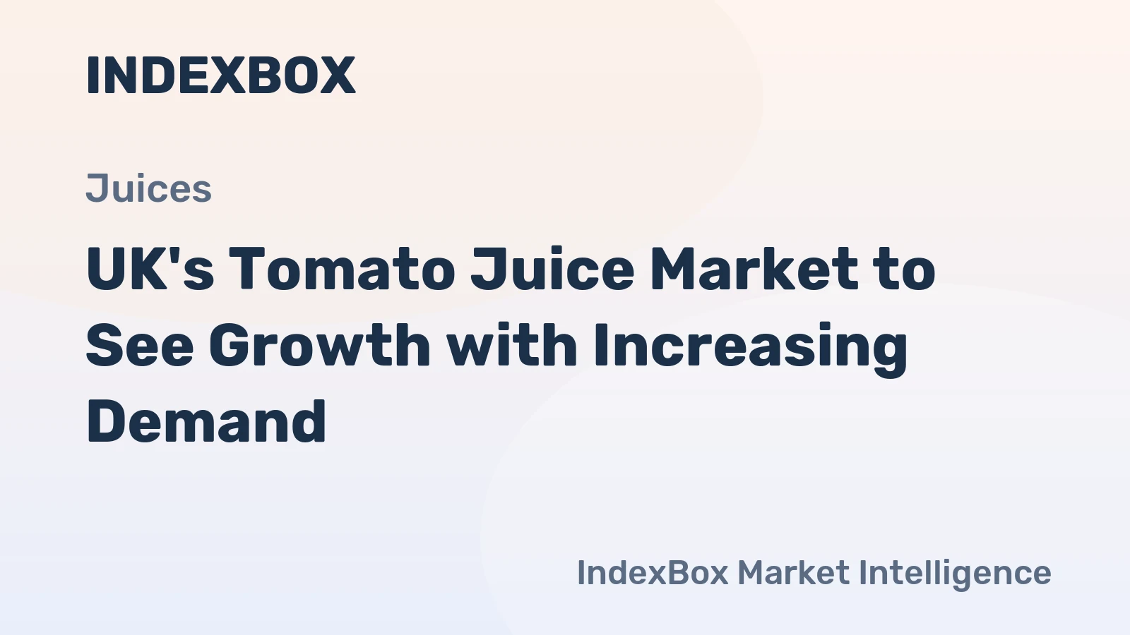 UK's Tomato Juice Market to See Growth with Increasing Demand