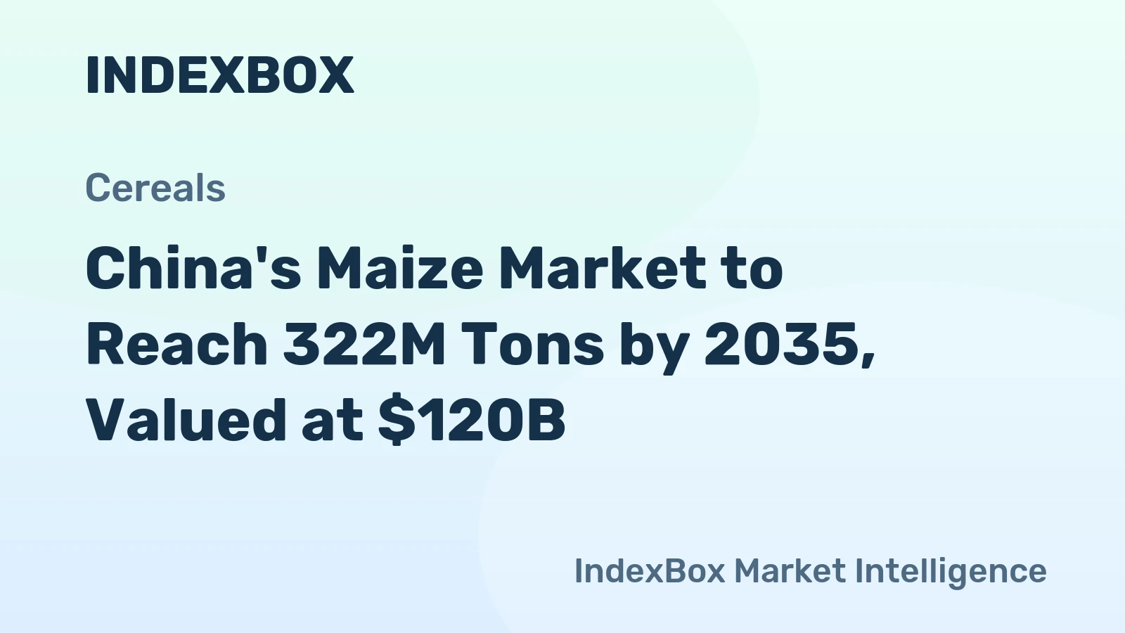 China's Maize Market to Reach 322M Tons by 2035, Valued at $120B