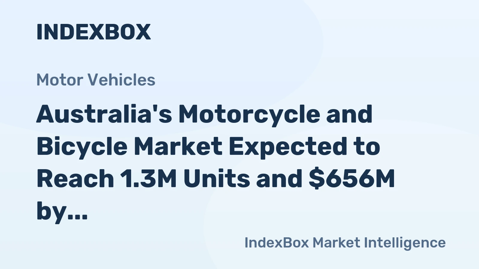 Australia's Motorcycle and Bicycle Market Expected to Reach 1.3M Units and $656M by 2035
