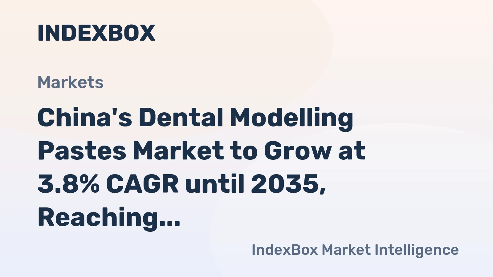 China's Dental Modelling Pastes Market to Grow at 3.8% CAGR until 2035, Reaching 176K Tons