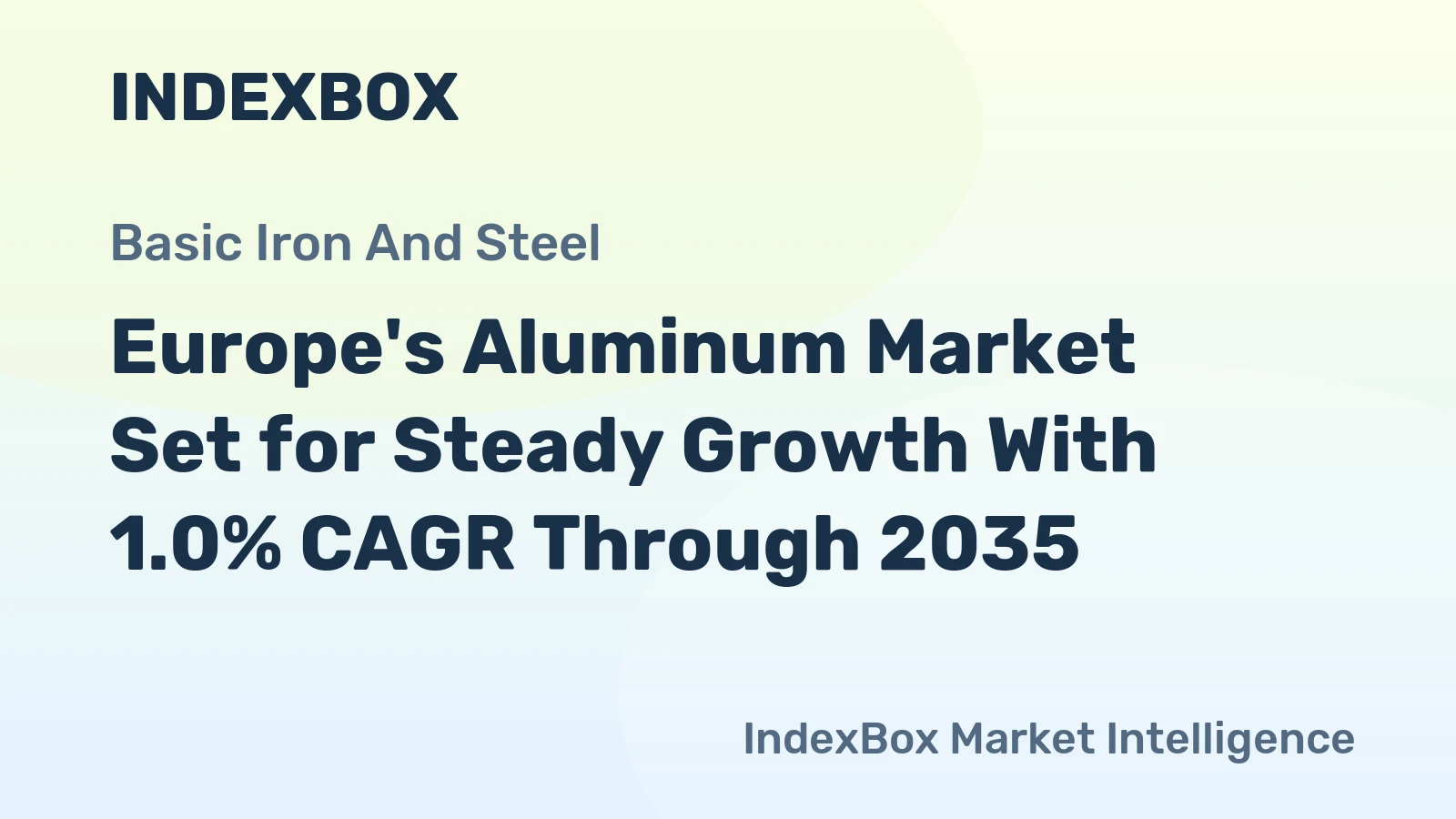 Europe's Aluminum Market Set for Steady Growth With 1.0% CAGR Through 2035