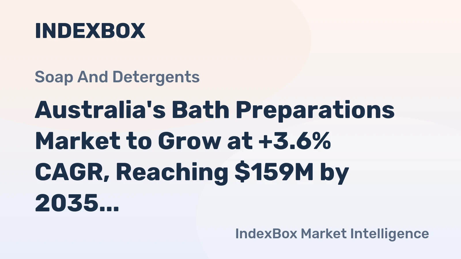 Australia's Bath Preparations Market to Grow at +3.6% CAGR, Reaching $159M by 2035