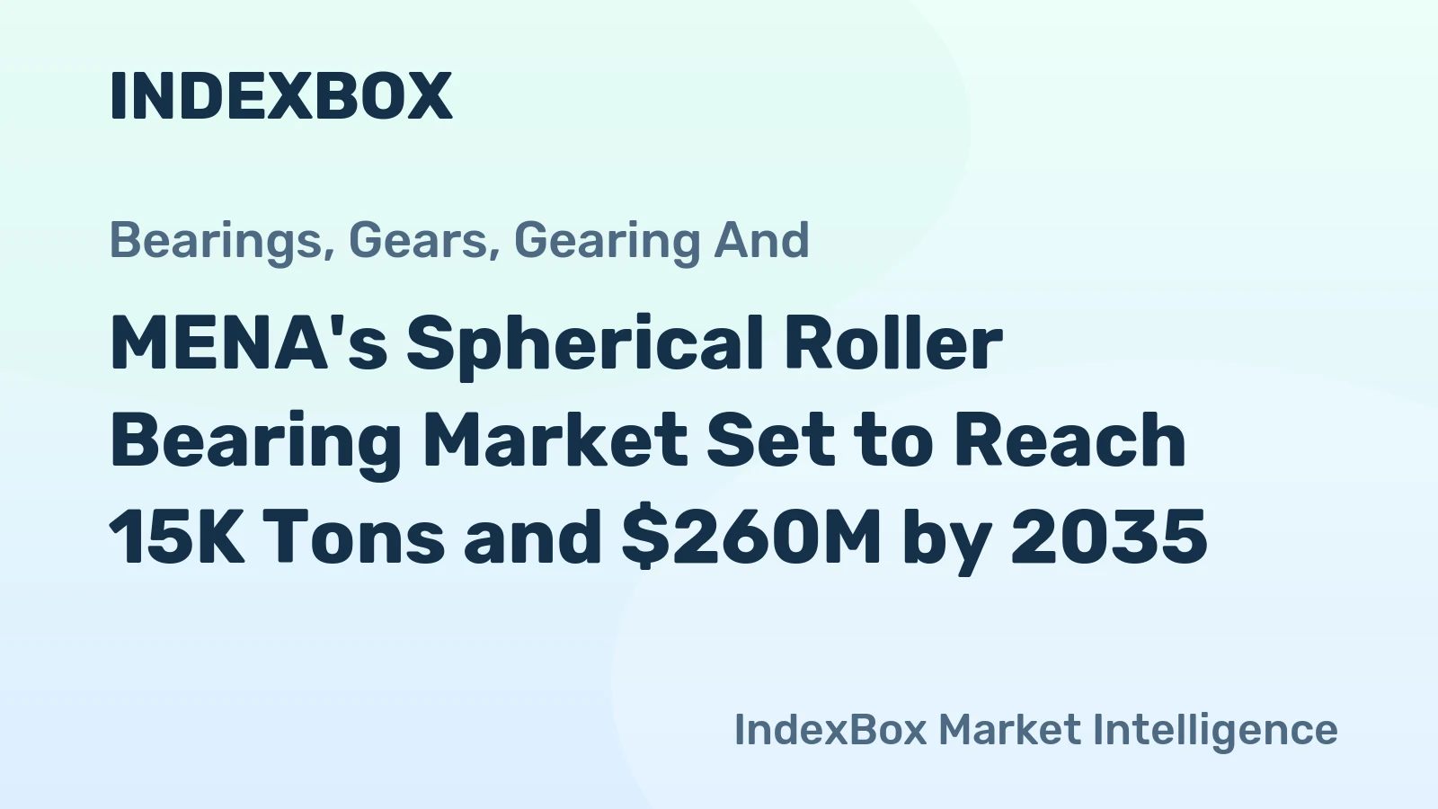 MENA's Spherical Roller Bearing Market Set to Reach 15K Tons and $260M by 2035