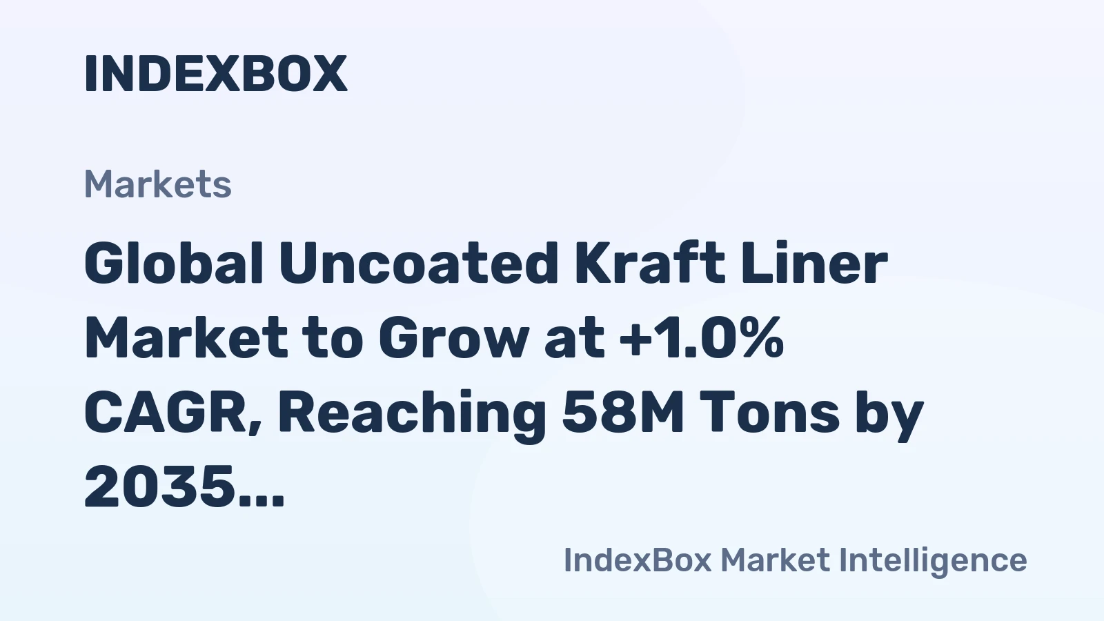 Global Uncoated Kraft Liner Market to Grow at +1.0% CAGR, Reaching 58M Tons by 2035
