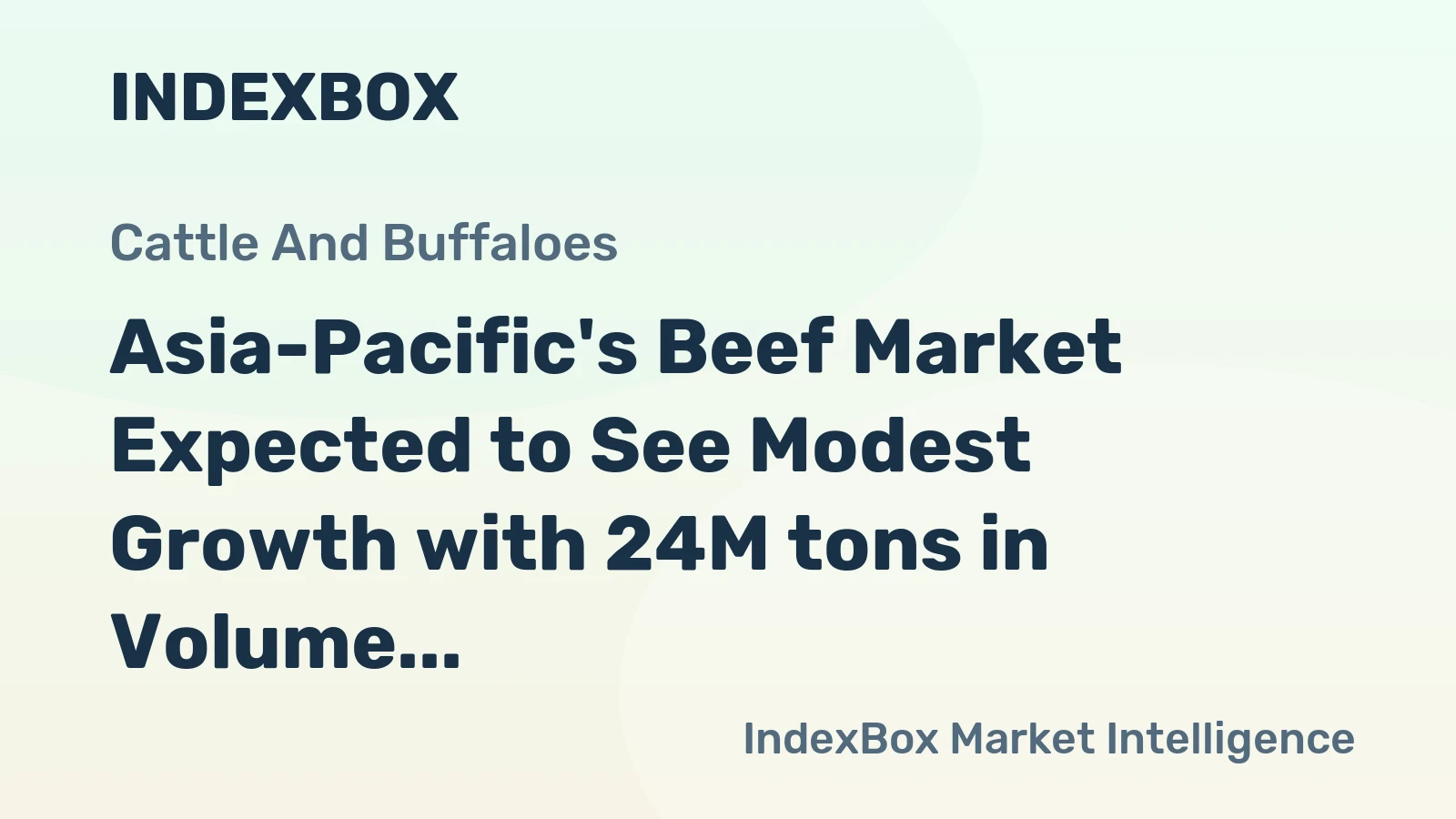 Asia-Pacific's Beef Market Expected to See Modest Growth with 24M tons in Volume and $140.9B in Value by 2035