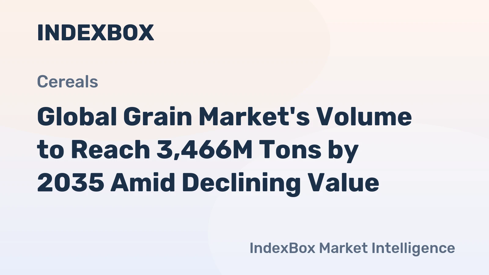 Global Grain Market's Volume to Reach 3,466M Tons by 2035 Amid Declining Value