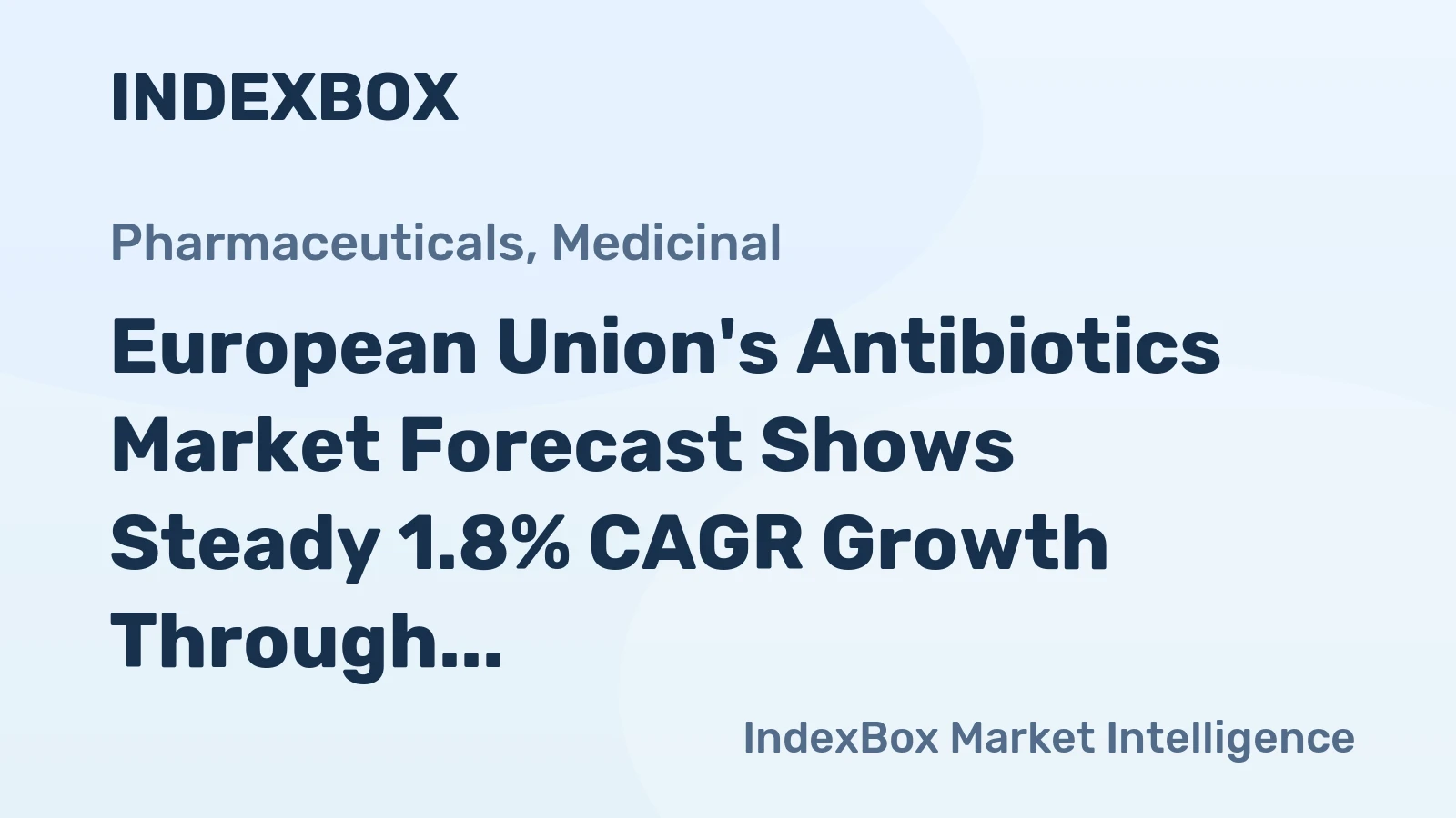 European Union's Antibiotics Market Forecast Shows Steady 1.8% CAGR Growth Through 2035