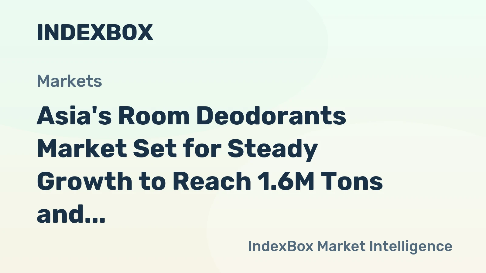 Asia's Room Deodorants Market Set for Steady Growth to Reach 1.6M Tons and $7.2B by 2035